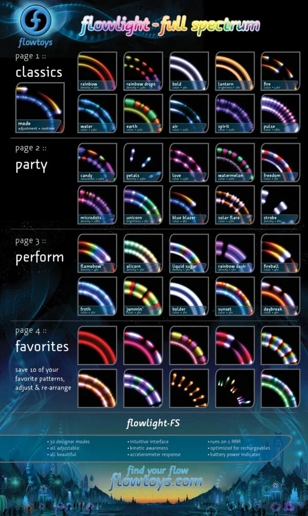 Flowtoys Composite LED Isolation Baton - 2x flowlight-FS - Flow DNA